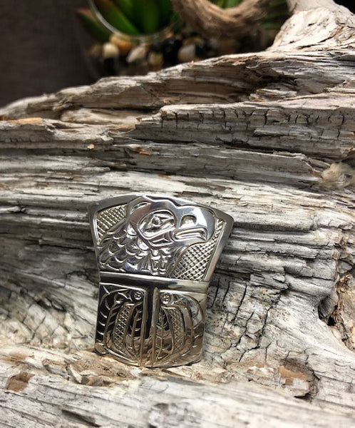 Ron Sebastian-Pendant, Eagle & Fireweed – Heartstrings Home Decor & Gifts